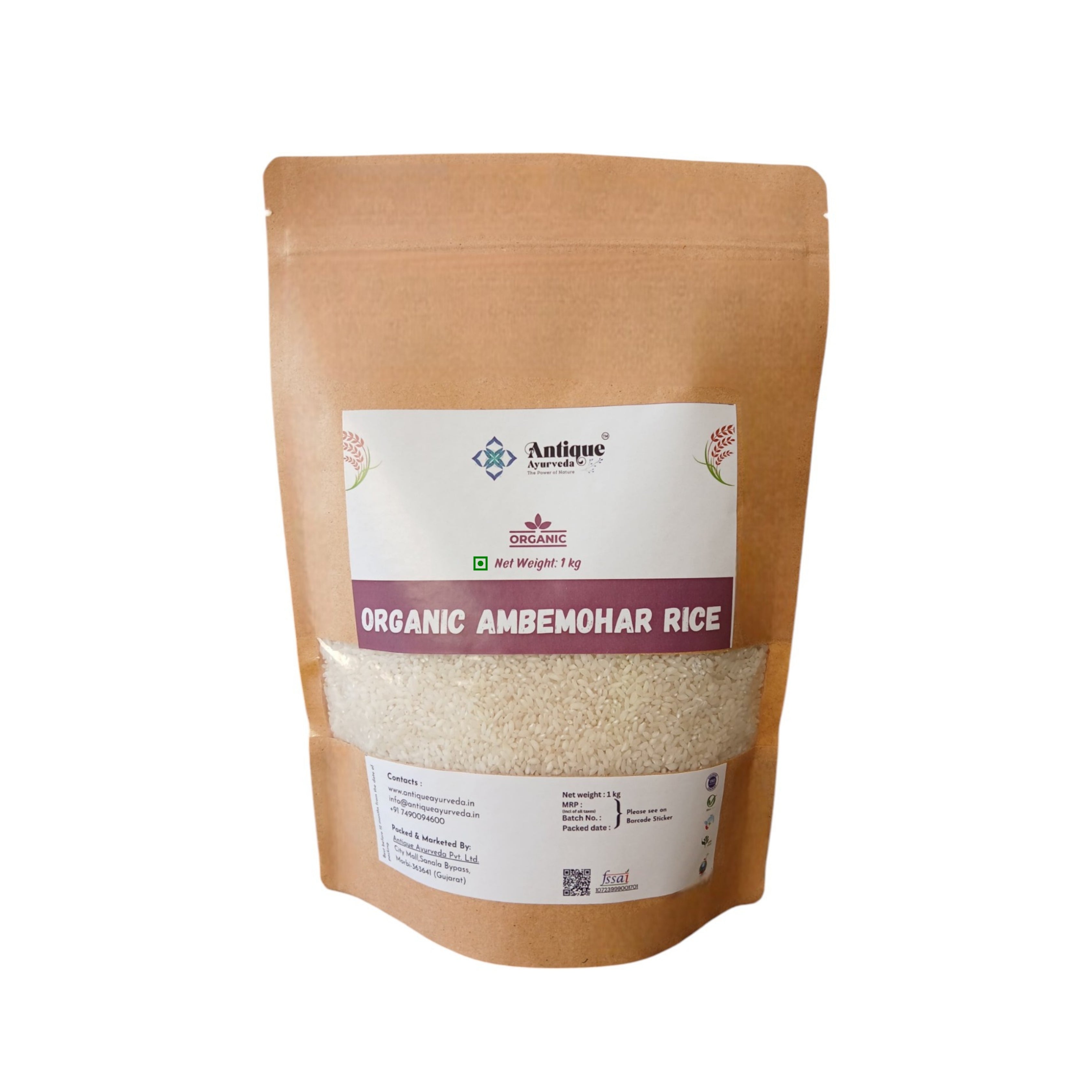 ORGANIC AMBEMOHAR RICE – ANTIQUE AYURVEDA